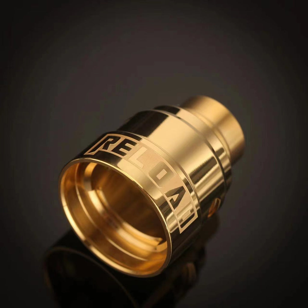 New Reload S RDA Gold Plated SE Cap With Drip Tip – Reload Vapor USA