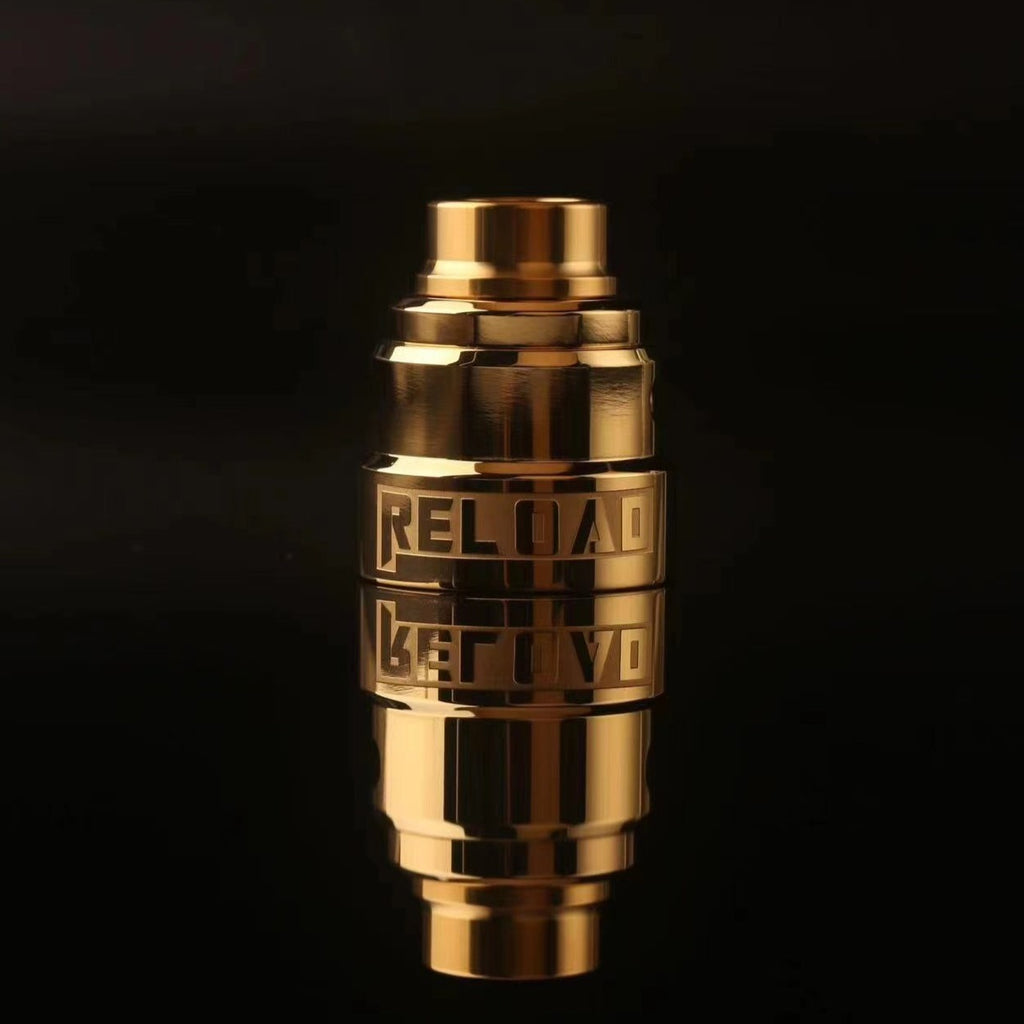 New Reload S RDA Gold Plated SE Cap With Drip Tip – Reload Vapor USA